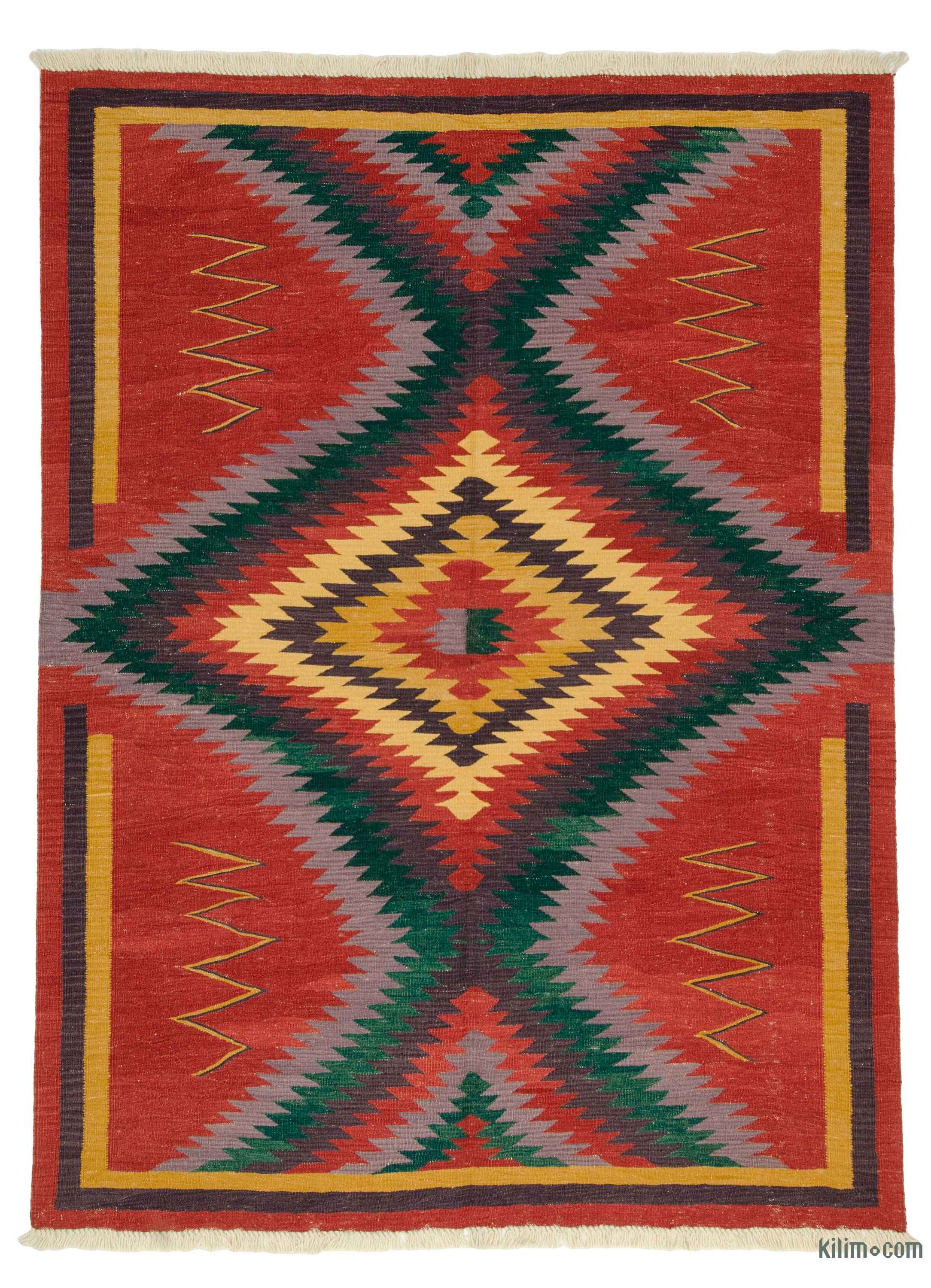 K0005938 Red New Turkish Kilim Rug